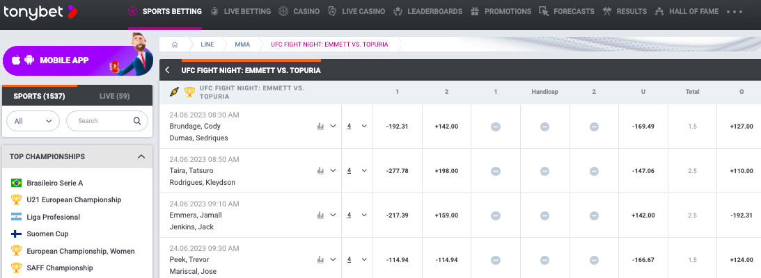 TonyBet Promo Code: Claim $350 Bonus (May. 2024) - Betting Insider Journal